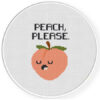 Peach Please Cross Stitch Pattern – Daily Cross Stitch