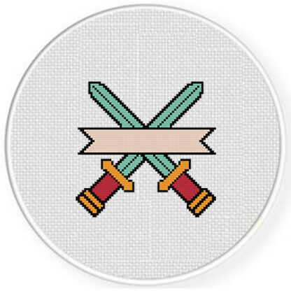 Sword Tattoo Banner Cross Stitch Pattern – Daily Cross Stitch