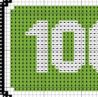 100% Battery Cross Stitch Pattern – Daily Cross Stitch