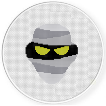 Mummy Head Cross Stitch Pattern – Daily Cross Stitch