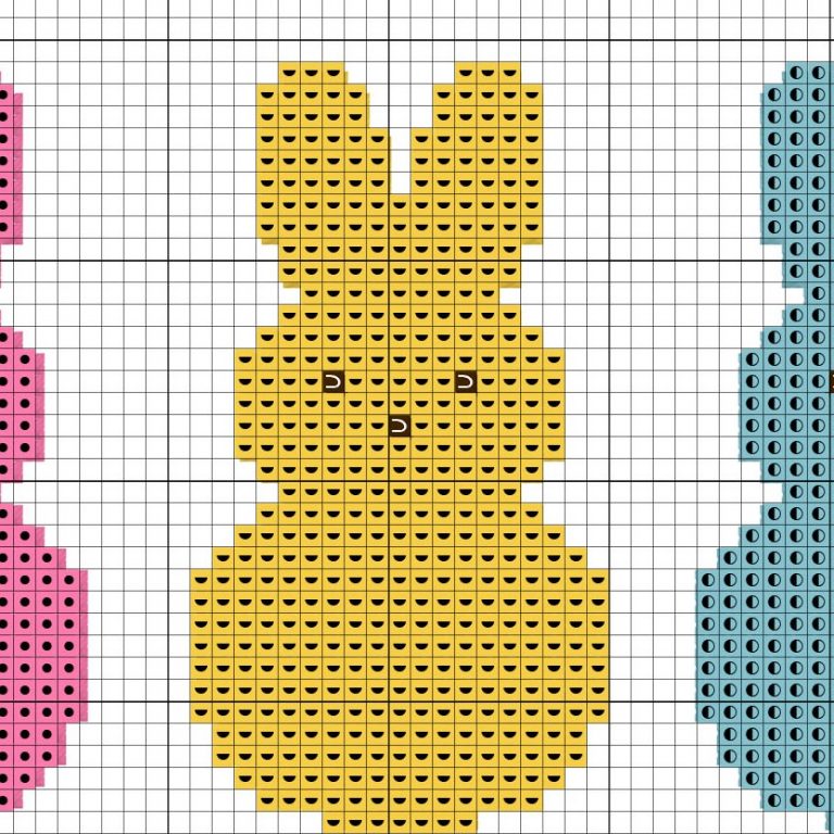 Easter Bunny Peeps Cross Stitch Pattern – Daily Cross Stitch