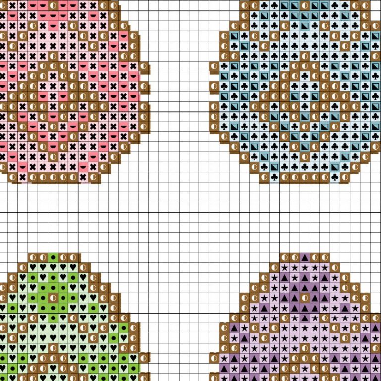 Easter Deco Eggs Cross Stitch Pattern – Daily Cross Stitch