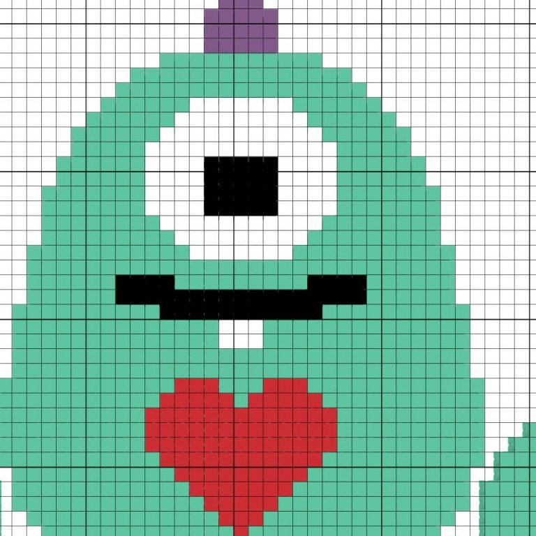 Little Monster, Big Heart Cross Stitch Pattern – Daily Cross Stitch
