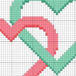 Linked Hearts Cross Stitch Pattern – Daily Cross Stitch