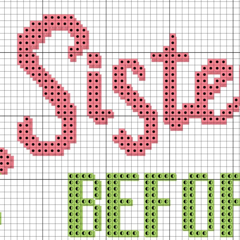 Sisters before Misters Cross Stitch Pattern – Daily Cross Stitch