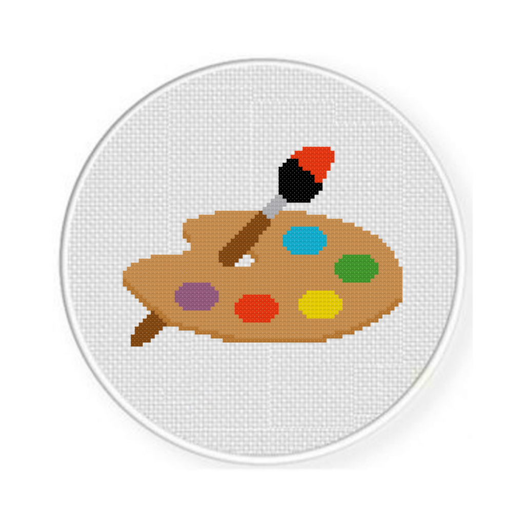 Art Palette Cross Stitch Pattern – Daily Cross Stitch