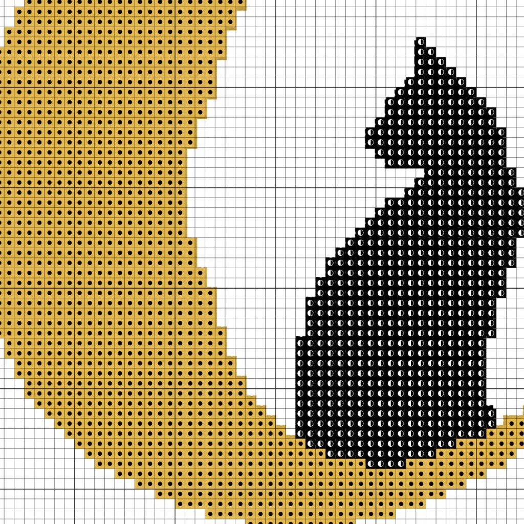 Cat in Moon Cross Stitch Pattern – Daily Cross Stitch