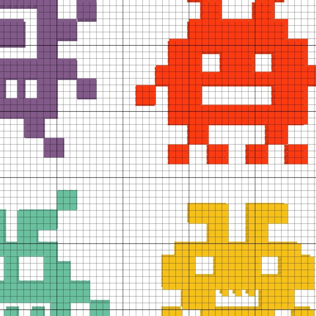 Pixel Monsters Cross Stitch Pattern – Daily Cross Stitch