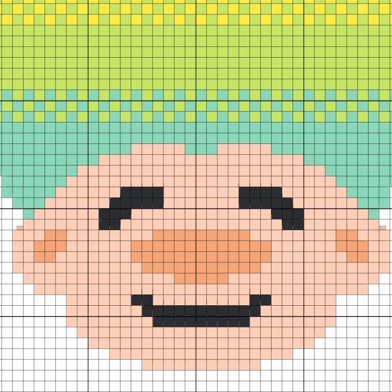 Rainbow Head Troll Cross Stitch Pattern – Daily Cross Stitch