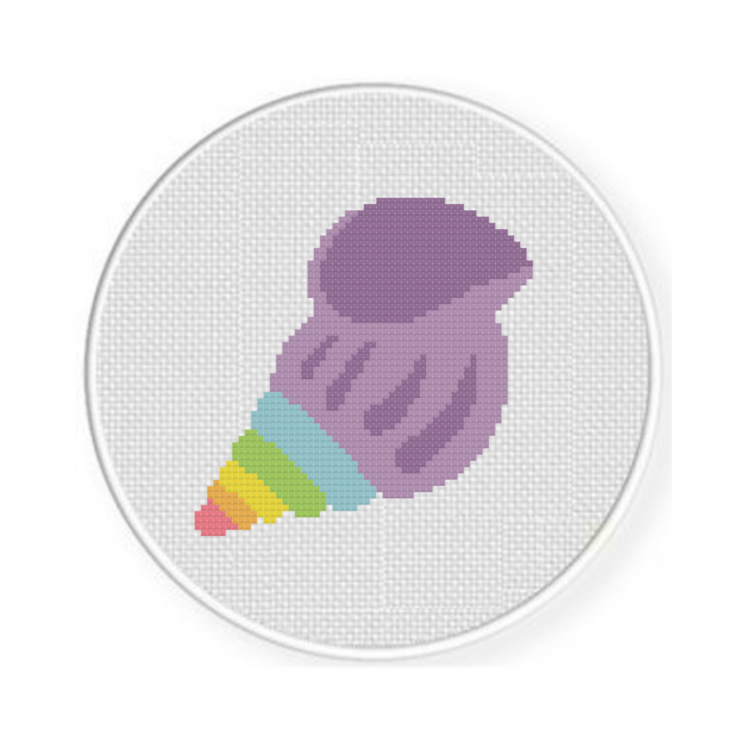 Rainbow Sea Shell Cross Stitch Pattern – Daily Cross Stitch