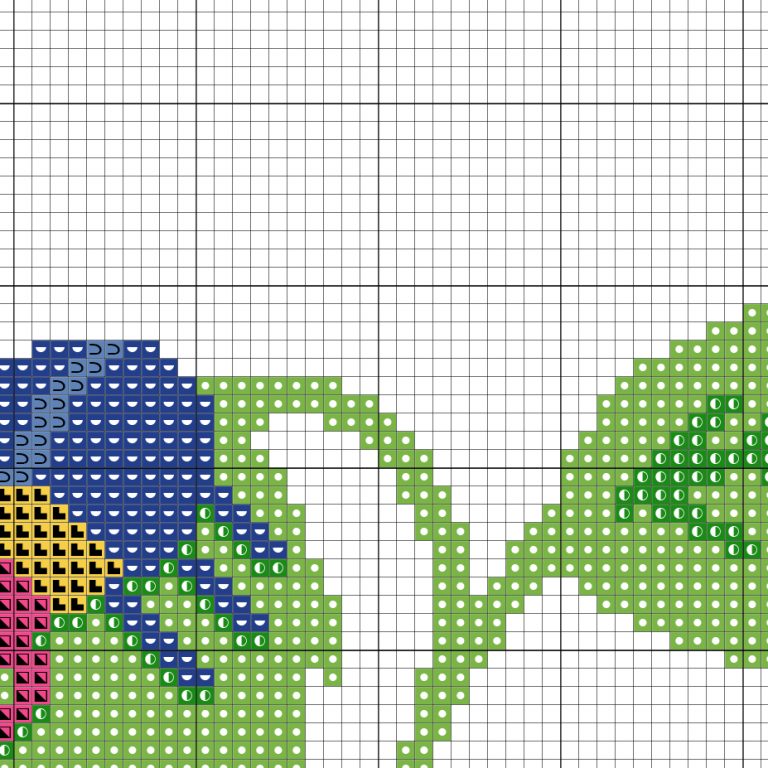 Colorful Bug on a Leaf Cross Stitch Pattern – Daily Cross Stitch
