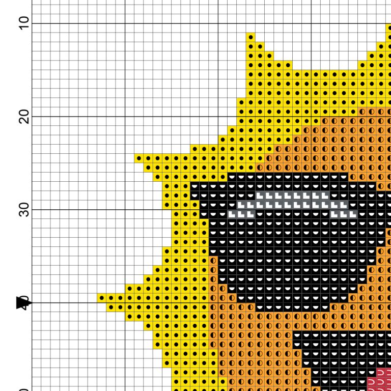 Cool Sun Cross Stitch Pattern – Daily Cross Stitch