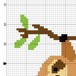 Cute Sloth Cross Stitch Pattern – Daily Cross Stitch