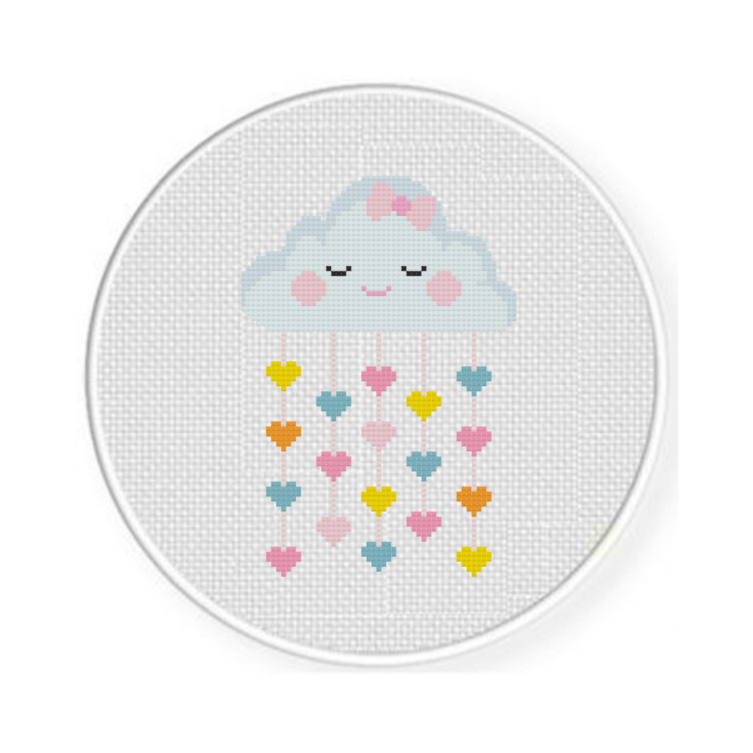 Smiling Cloud Cross Stitch Pattern – Daily Cross Stitch