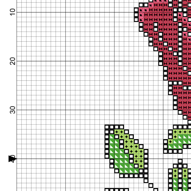 Rose Outline Cross Stitch Pattern – Daily Cross Stitch