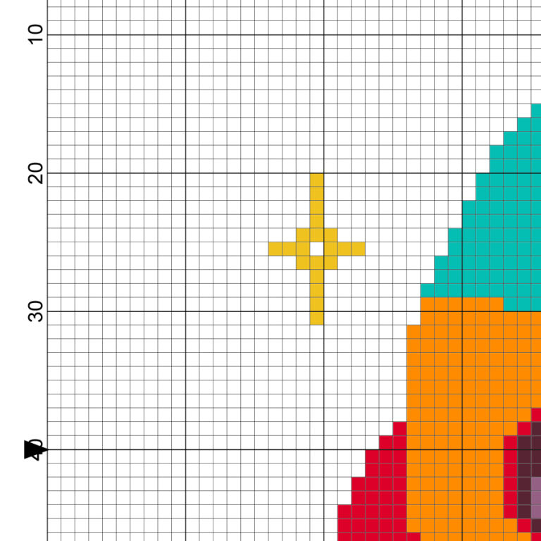 Rocket Ship Cross Stitch Pattern – Daily Cross Stitch