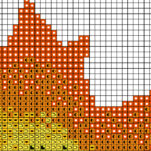 Gradient Fall Leaf Cross Stitch Pattern – Daily Cross Stitch