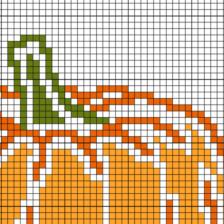 Pumpkin Outline Cross Stitch Pattern – Daily Cross Stitch
