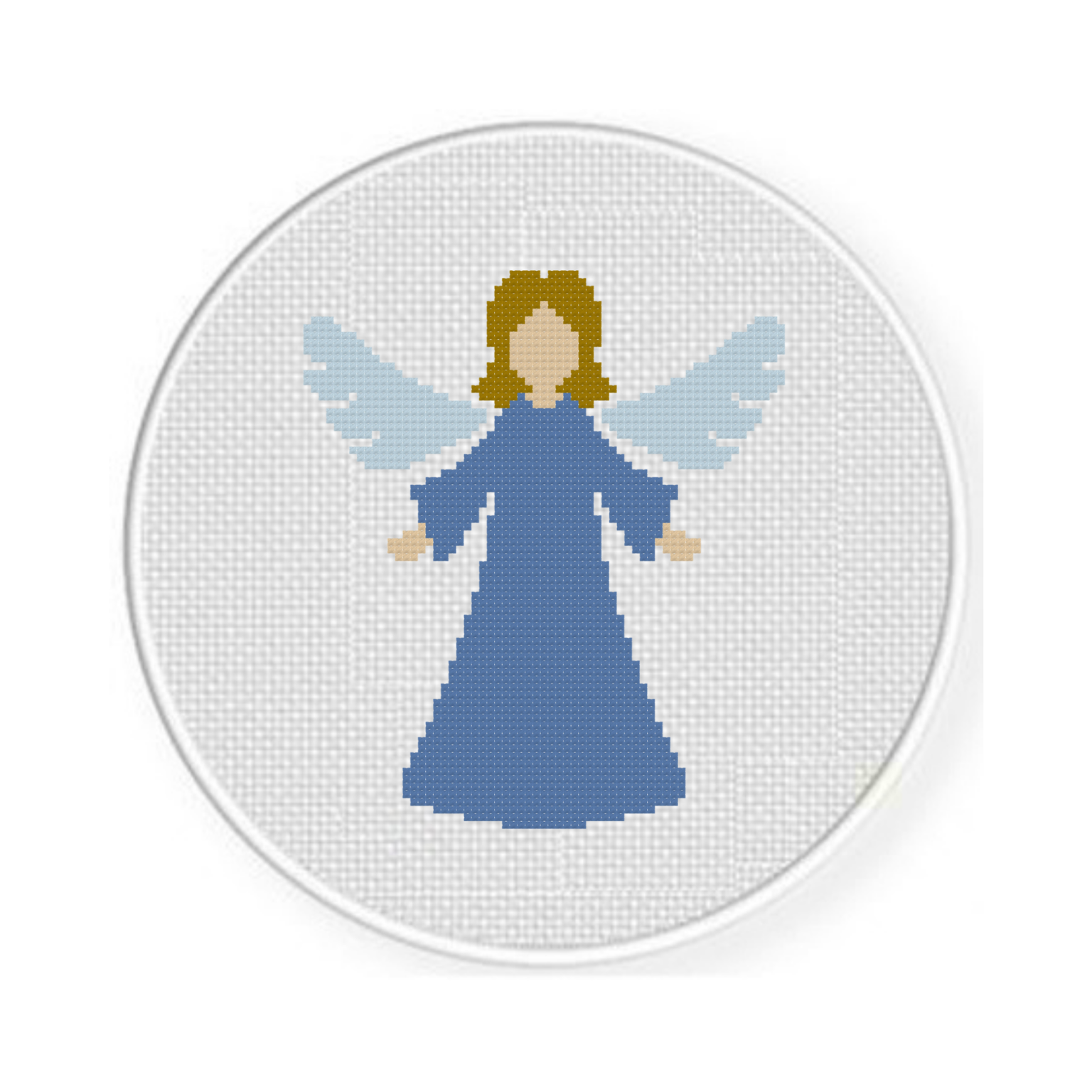Blue Angel Cross Stitch Pattern – Daily Cross Stitch
