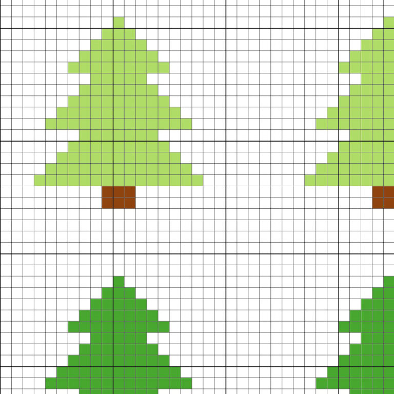 Mini Pine Trees Cross Stitch Pattern – Daily Cross Stitch