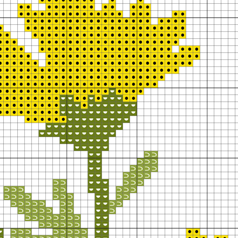 Sunshine Flowers Cross Stitch Pattern – Daily Cross Stitch