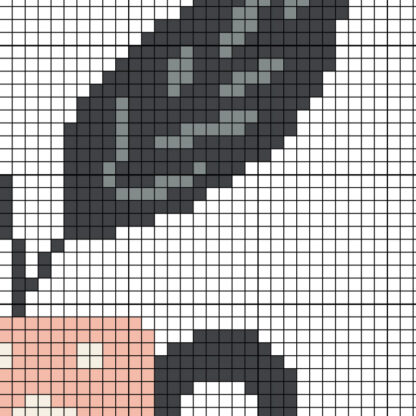 Big Leaves Pot Cross Stitch Pattern – Daily Cross Stitch
