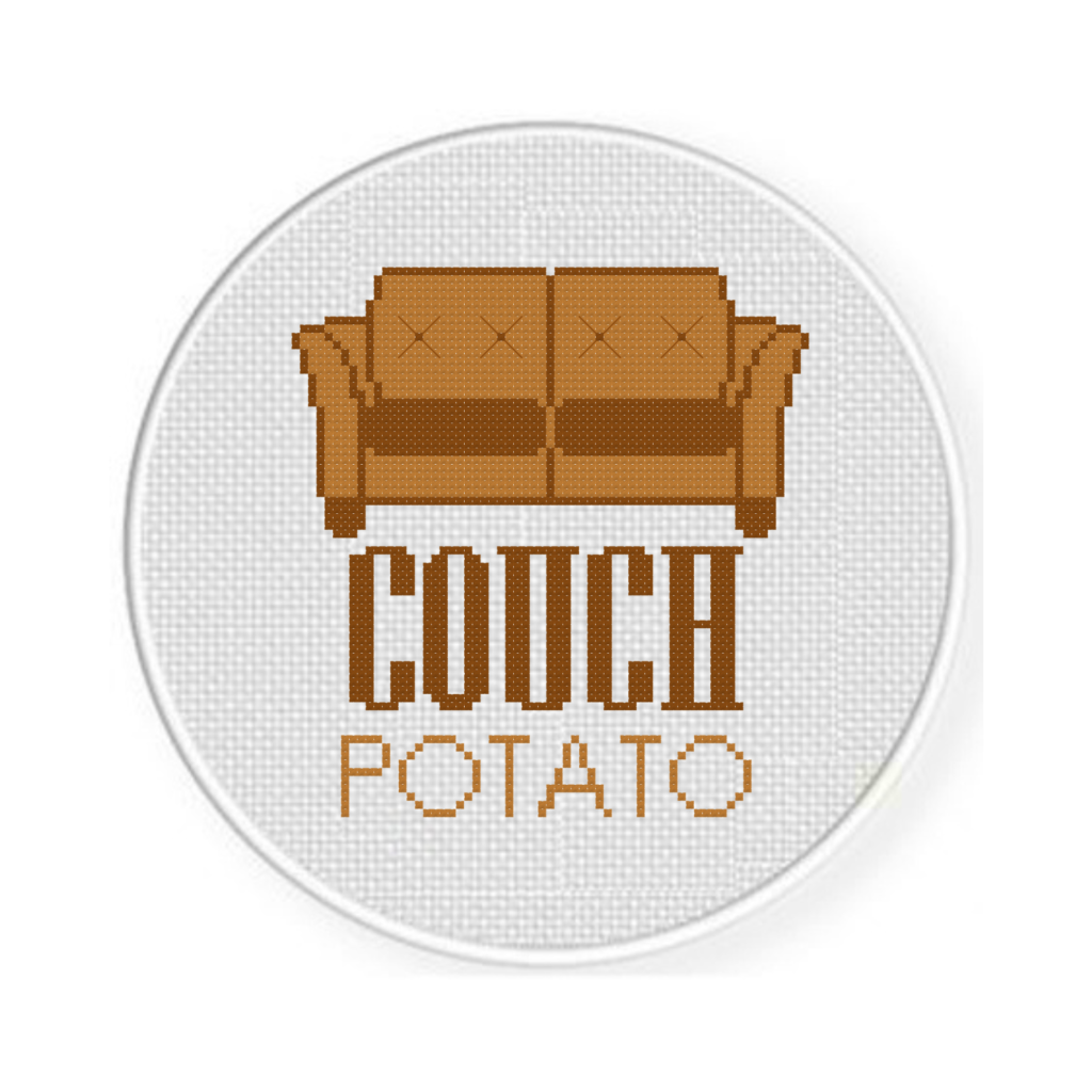 Couch Potato Cross Stitch Pattern – Daily Cross Stitch
