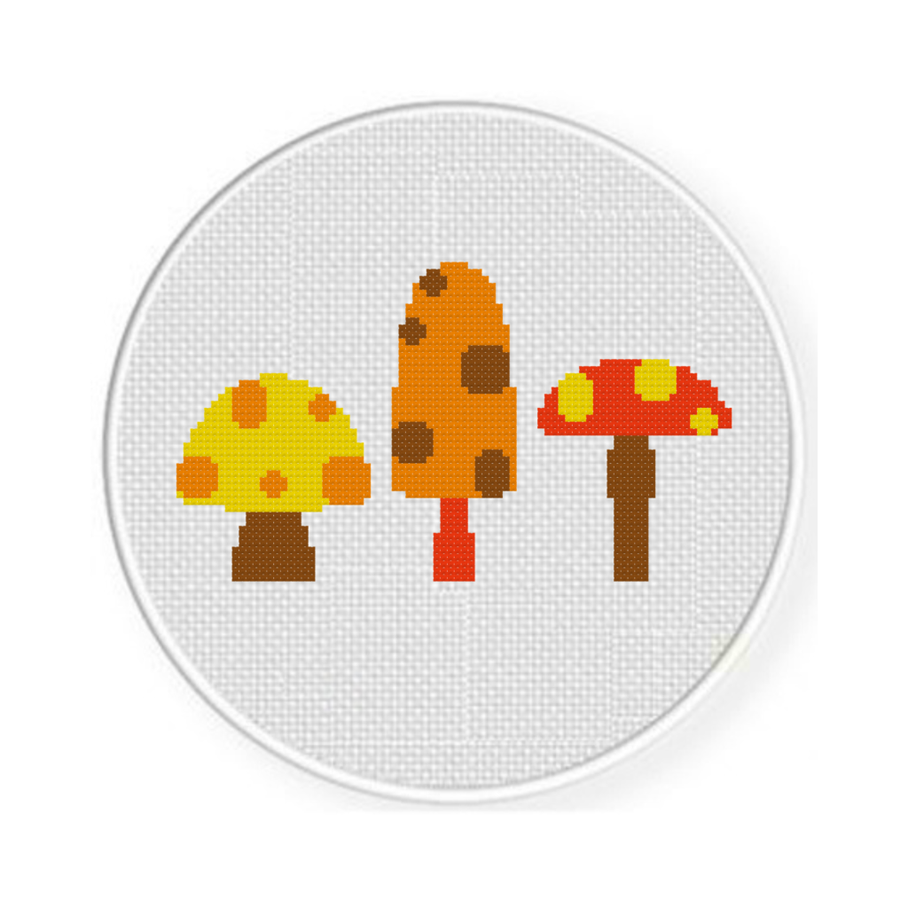 Mushrooms Cross Stitch Pattern – Daily Cross Stitch