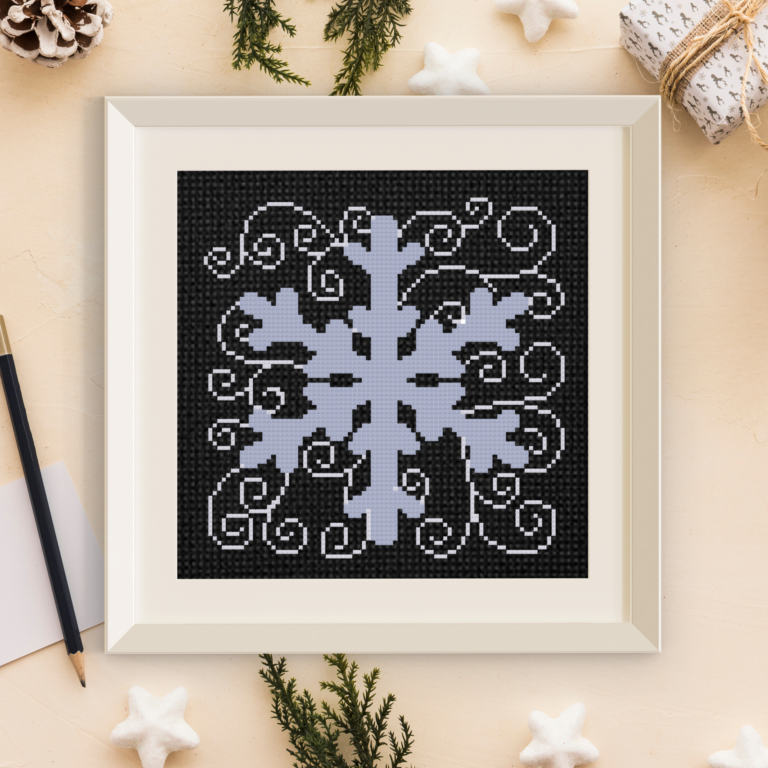 Flurry Snowflake Cross Stitch Pattern – Daily Cross Stitch
