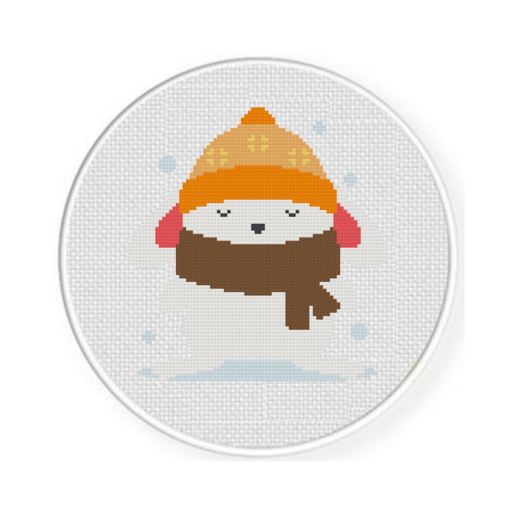 Winter Bunny Scarf Cross Stitch Pattern – Daily Cross Stitch