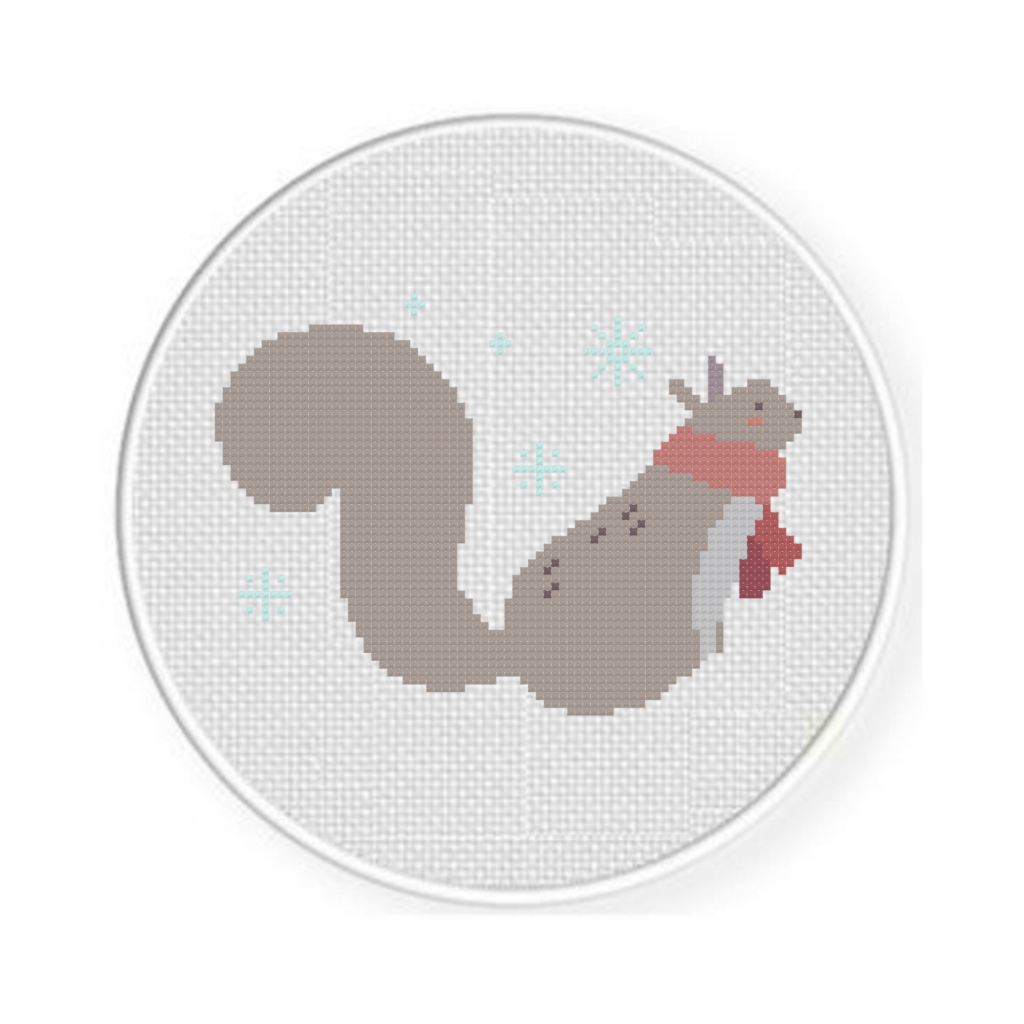 Winter Squirrel Cross Stitch Pattern – Daily Cross Stitch