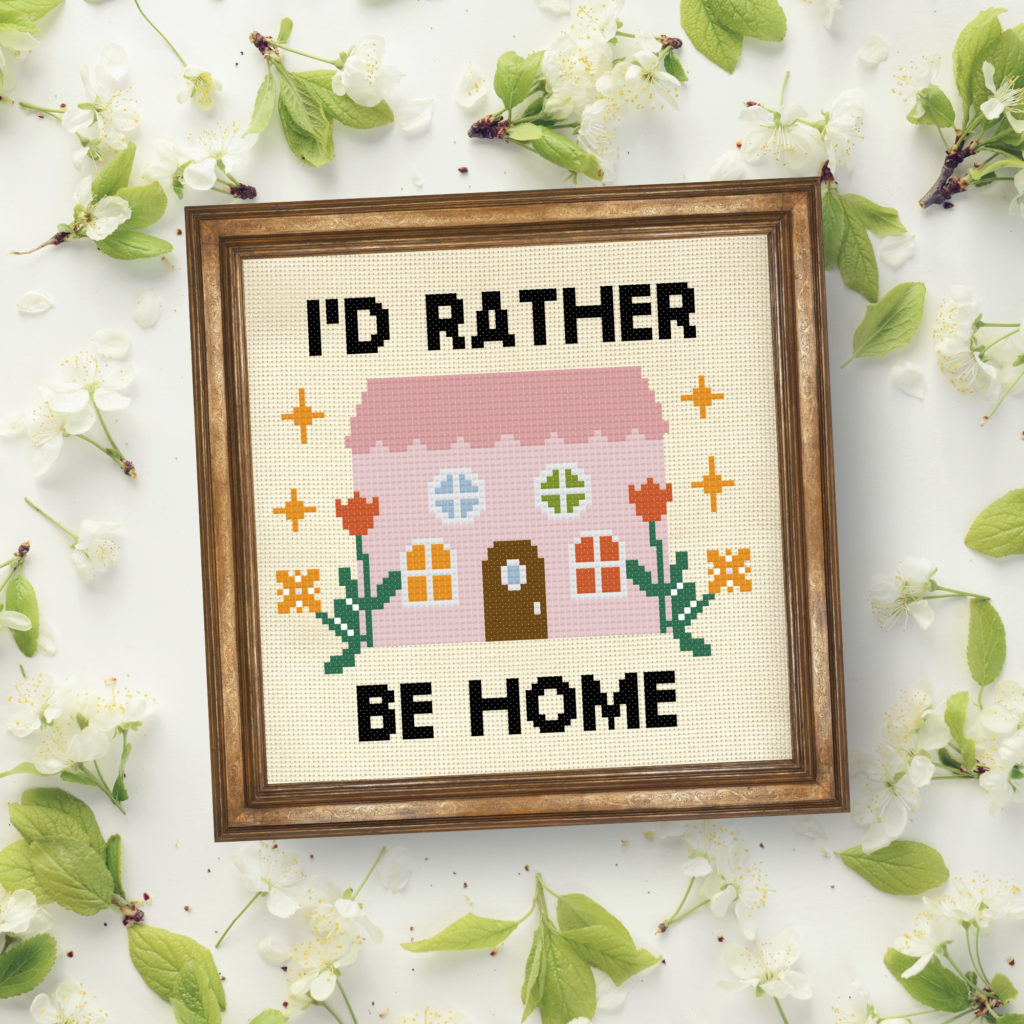 I’d Rather Be Home Cross Stitch Pattern – Daily Cross Stitch