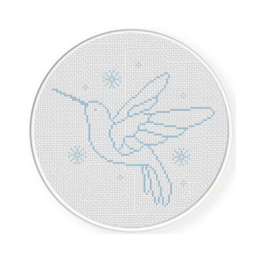 Hummingbird And Snowflakes Cross Stitch Pattern – Daily Cross Stitch
