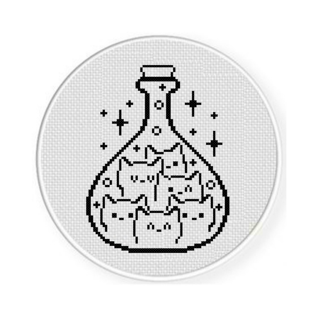 Happiness Potion Cross Stitch Pattern – Daily Cross Stitch