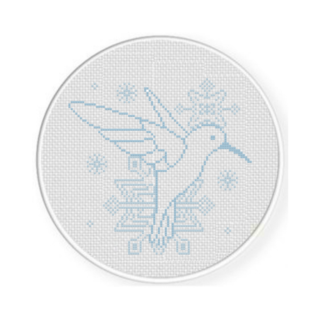 Winter Hummingbird Cross Stitch Pattern – Daily Cross Stitch