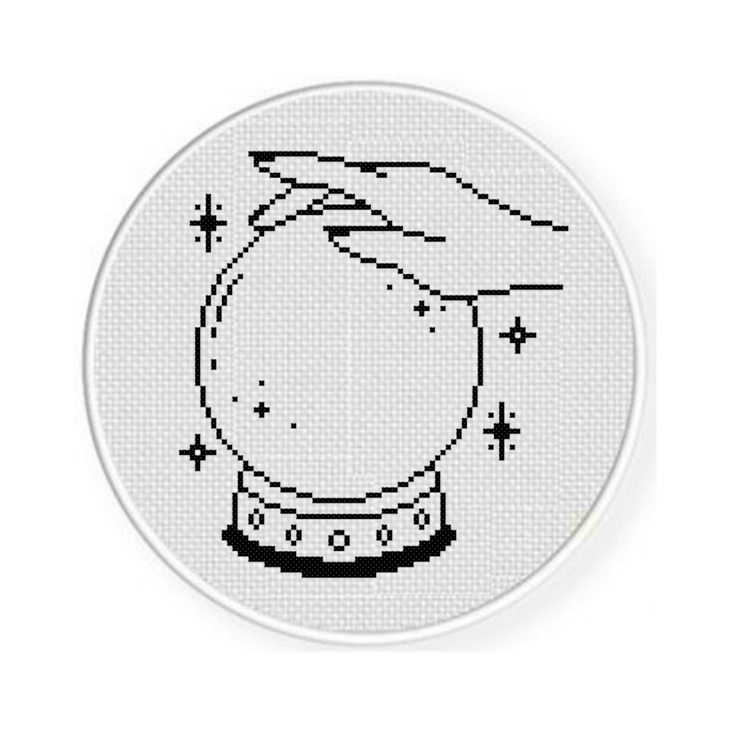 Crystal Ball Hand Cross Stitch Pattern – Daily Cross Stitch
