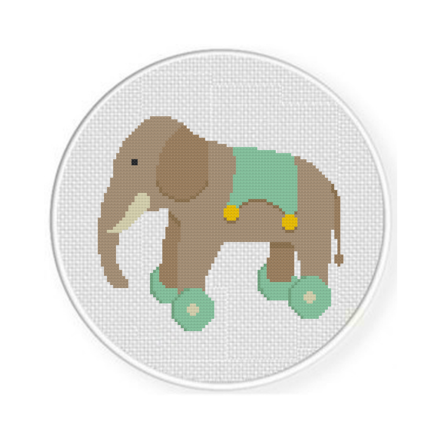 Elephant Vintage Toy Cross Stitch Pattern – Daily Cross Stitch