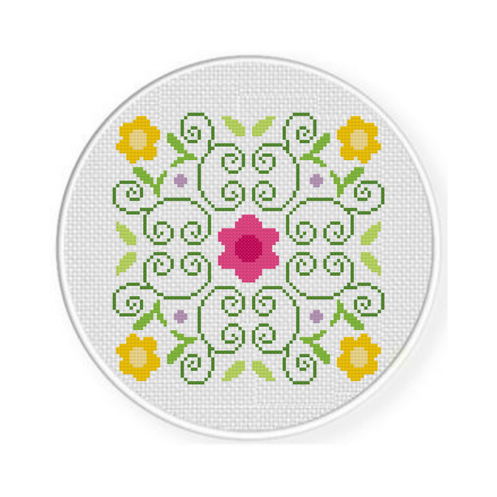 Blooming Easter Block Cross Stitch Pattern – Daily Cross Stitch
