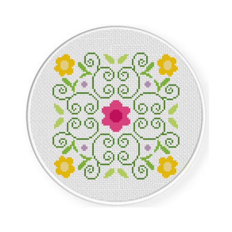 Blooming Easter Block Cross Stitch Pattern – Daily Cross Stitch