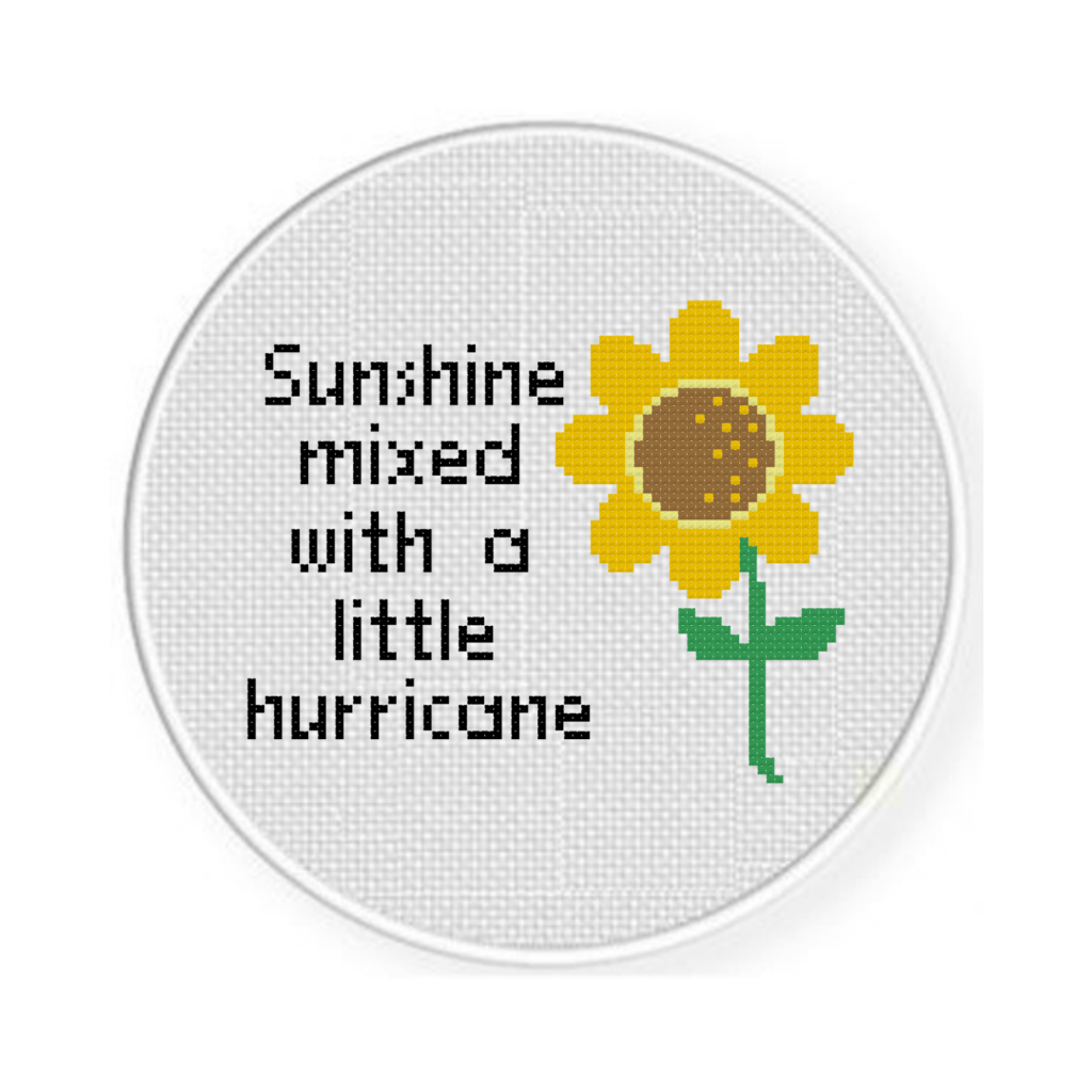Sunshine Mixed With A Little Hurricane Cross Stitch Pattern – Daily ...