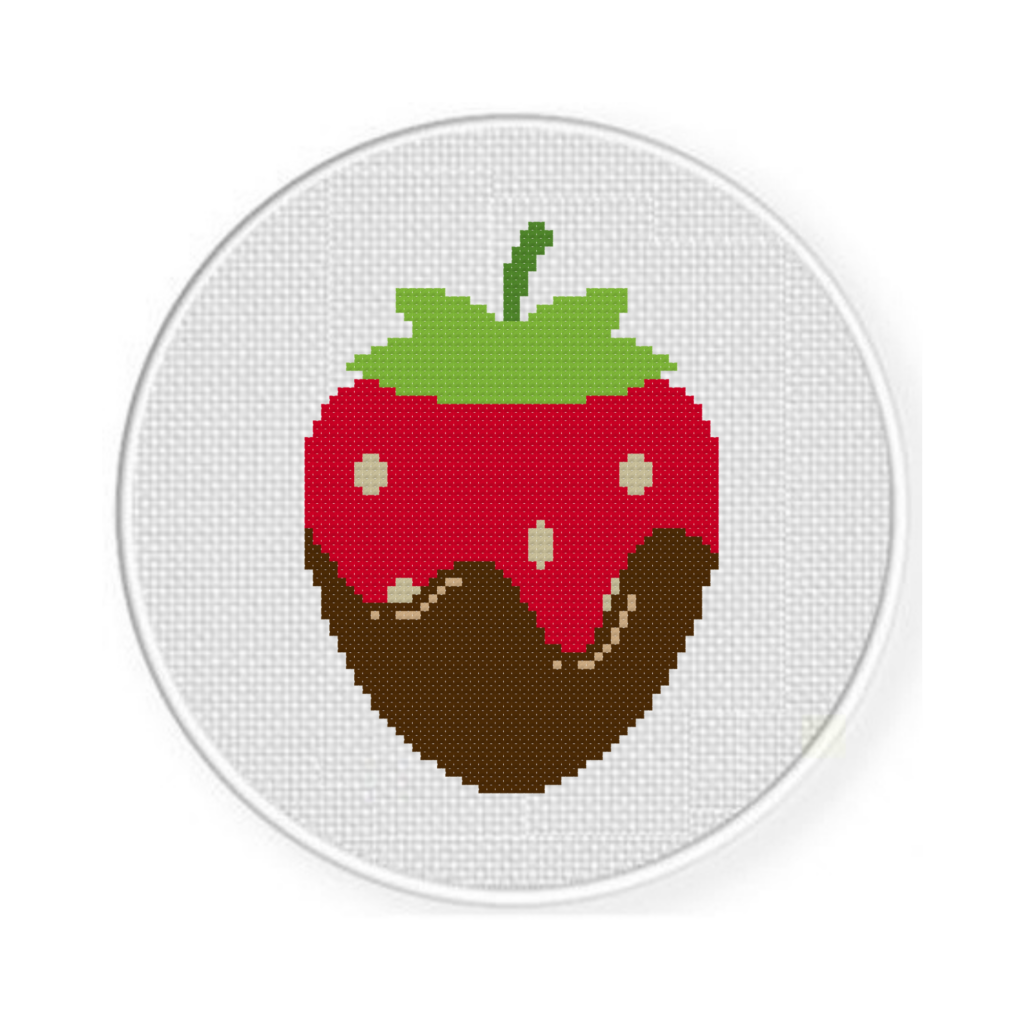 Chocolate Strawberry Cross Stitch Pattern – Daily Cross Stitch