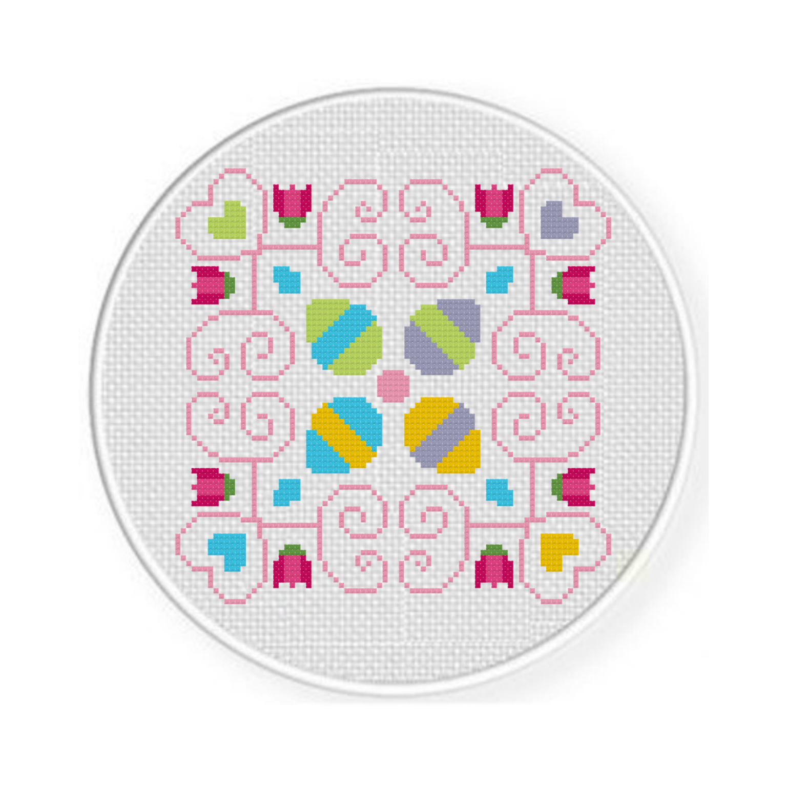 Easter Egg Block Cross Stitch Pattern – Daily Cross Stitch