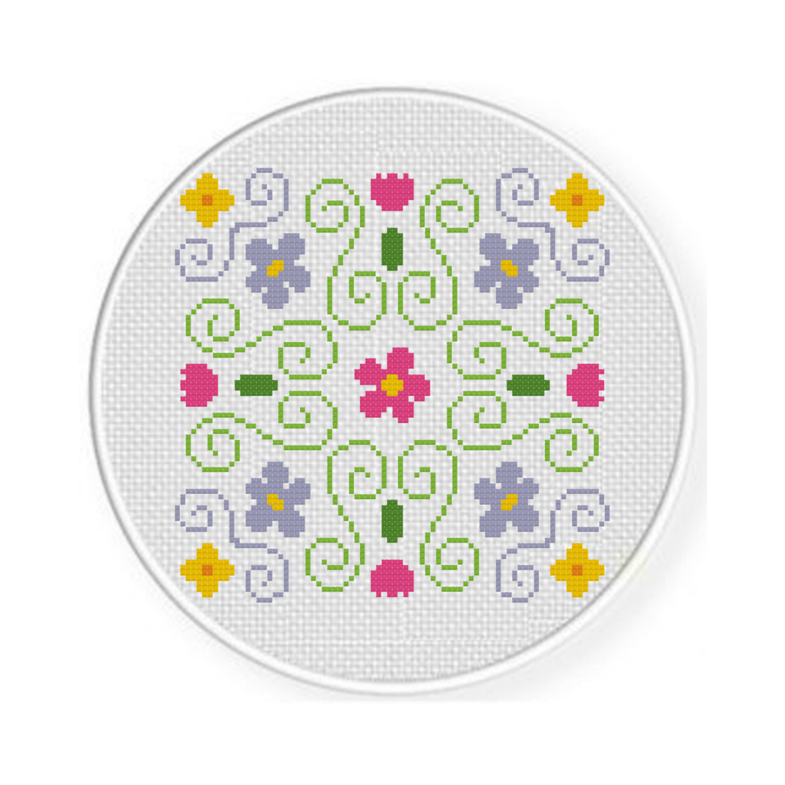 Easter Flower Block Cross Stitch Pattern – Daily Cross Stitch
