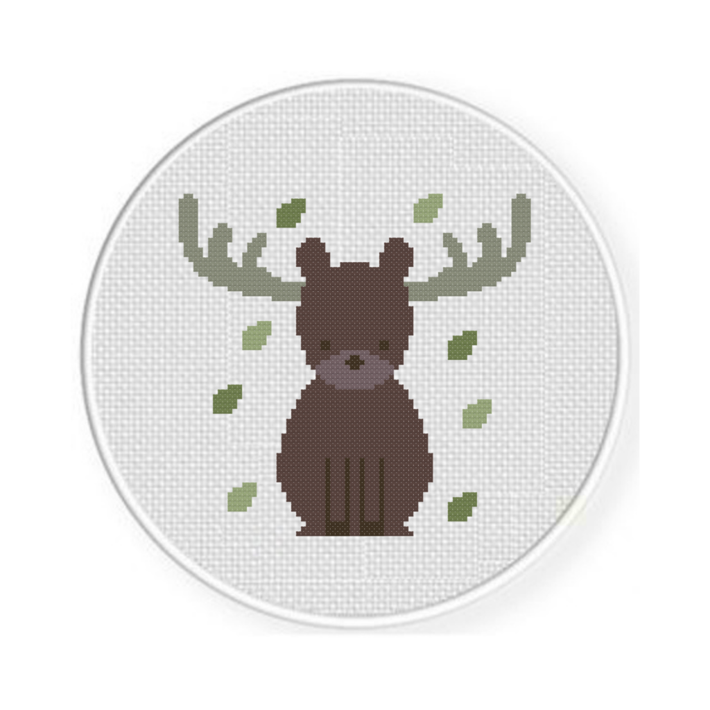 Cute Moose Cross Stitch Pattern – Daily Cross Stitch