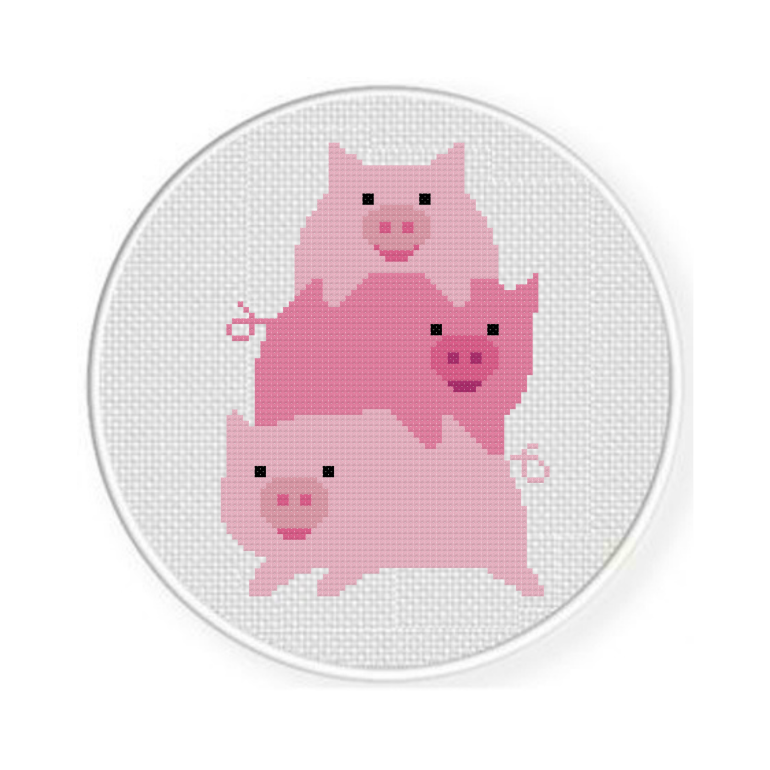 Piggy Stack Cross Stitch Pattern – Daily Cross Stitch