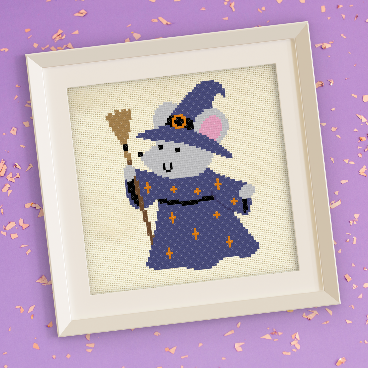 Wizard Mouse Cross Stitch Pattern – Daily Cross Stitch