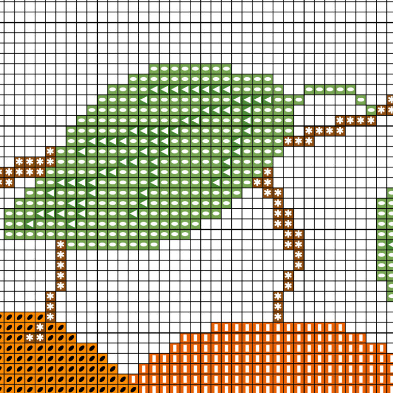 Orange Stem Cross Stitch Pattern – Daily Cross Stitch