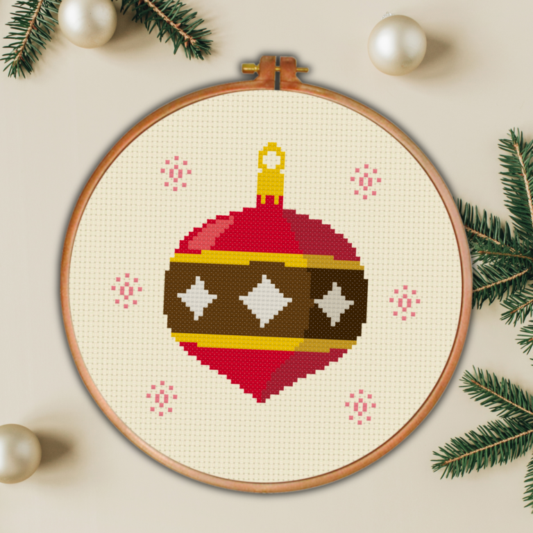 Christmas Ornament Cross Stitch Pattern – Daily Cross Stitch
