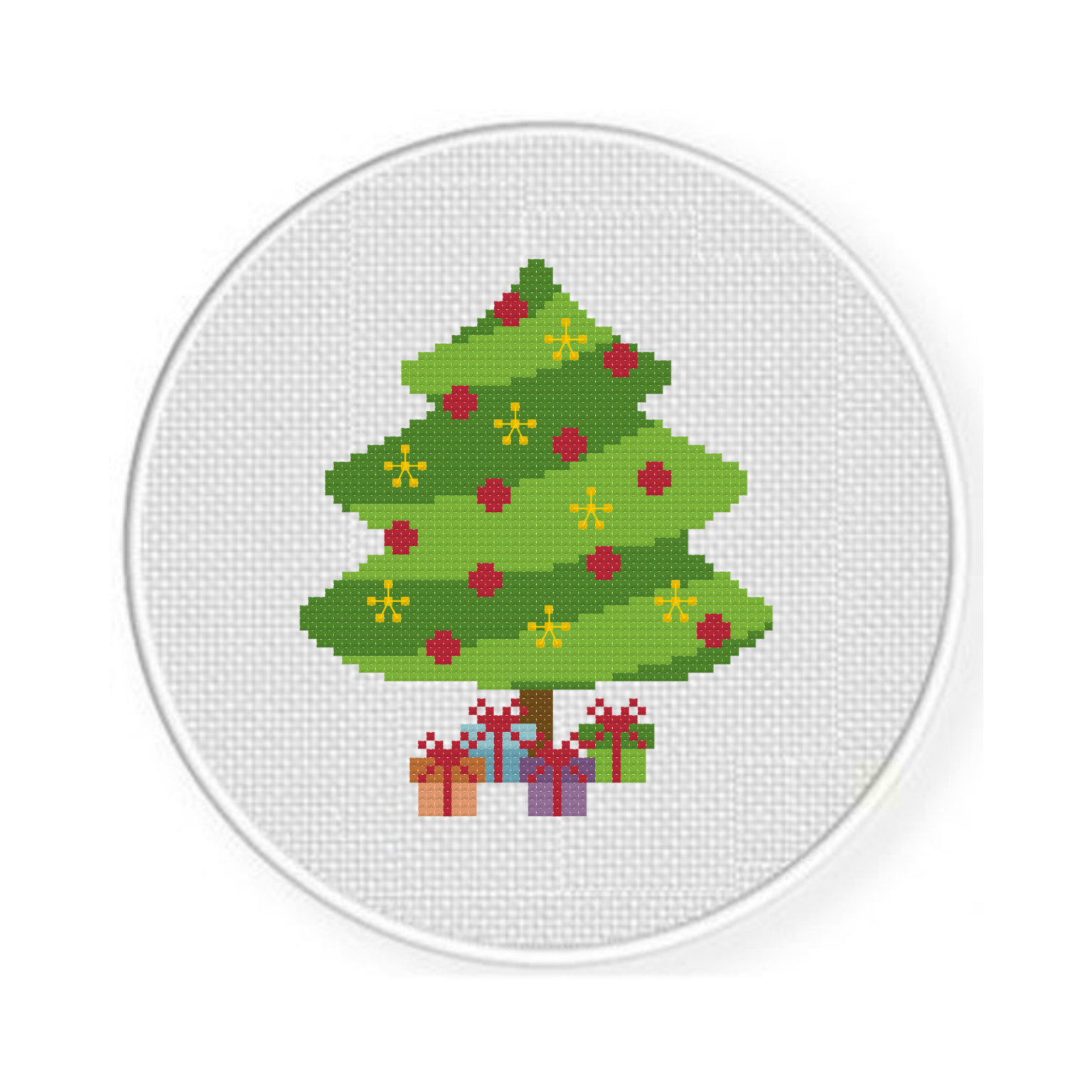 Christmas Tree Gifts Cross Stitch Pattern – Daily Cross Stitch