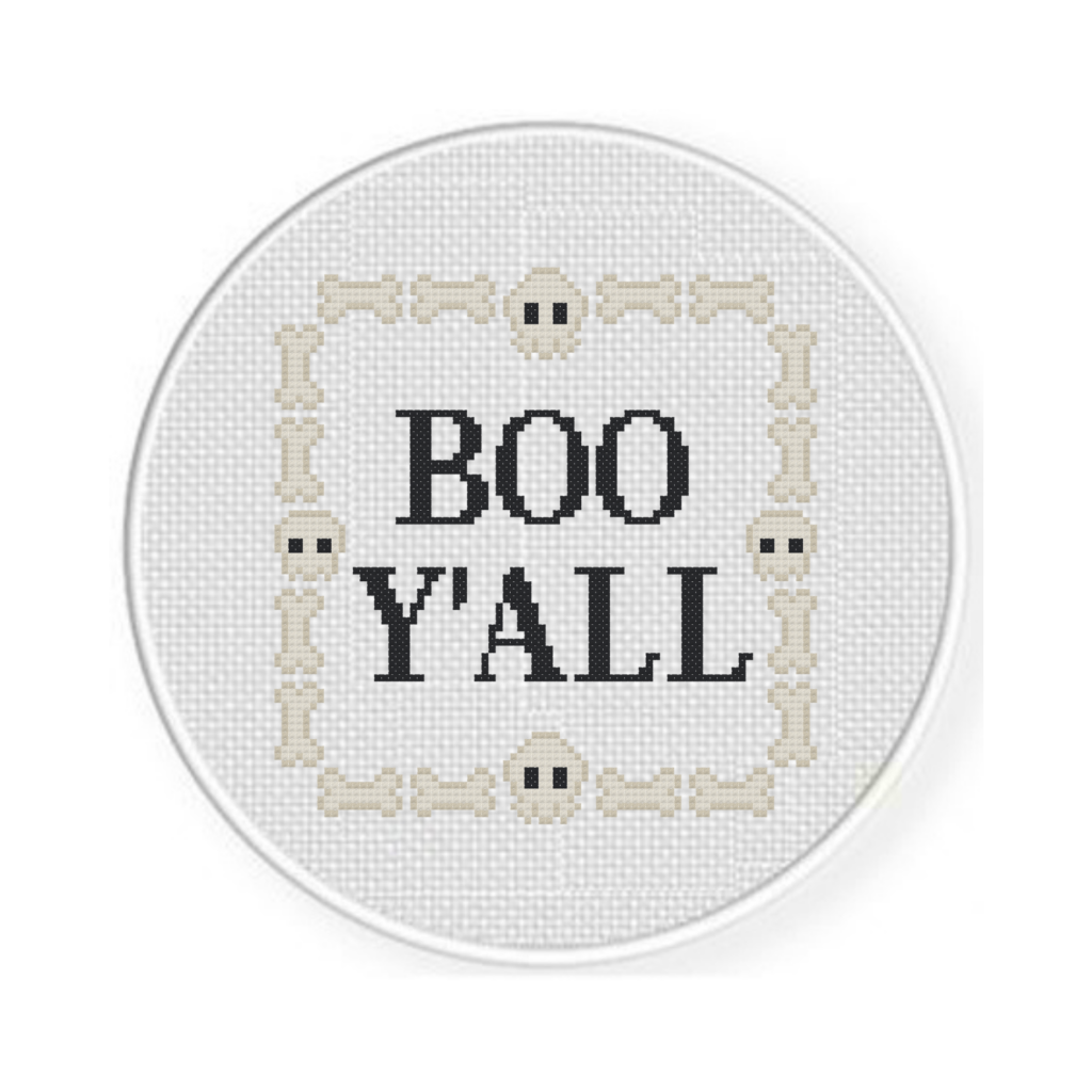 Boo Y’all Cross Stitch Pattern – Daily Cross Stitch
